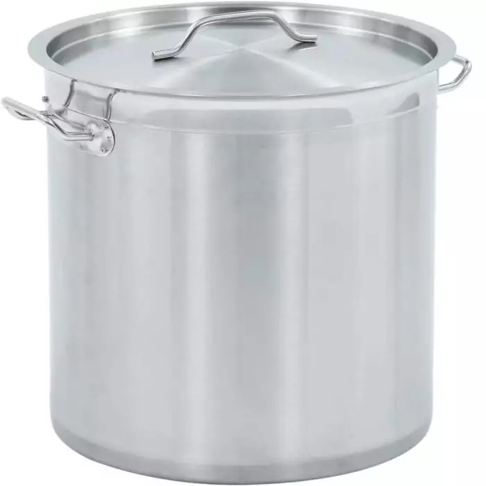 Nồi inox 304 dung tích lớn 50 lít, đáy liền dày 5 lớp, kích thước 40x40 ...